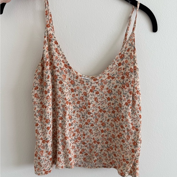 Reformation | Tops | Reformation Cream And Orange Floral Camisole ...